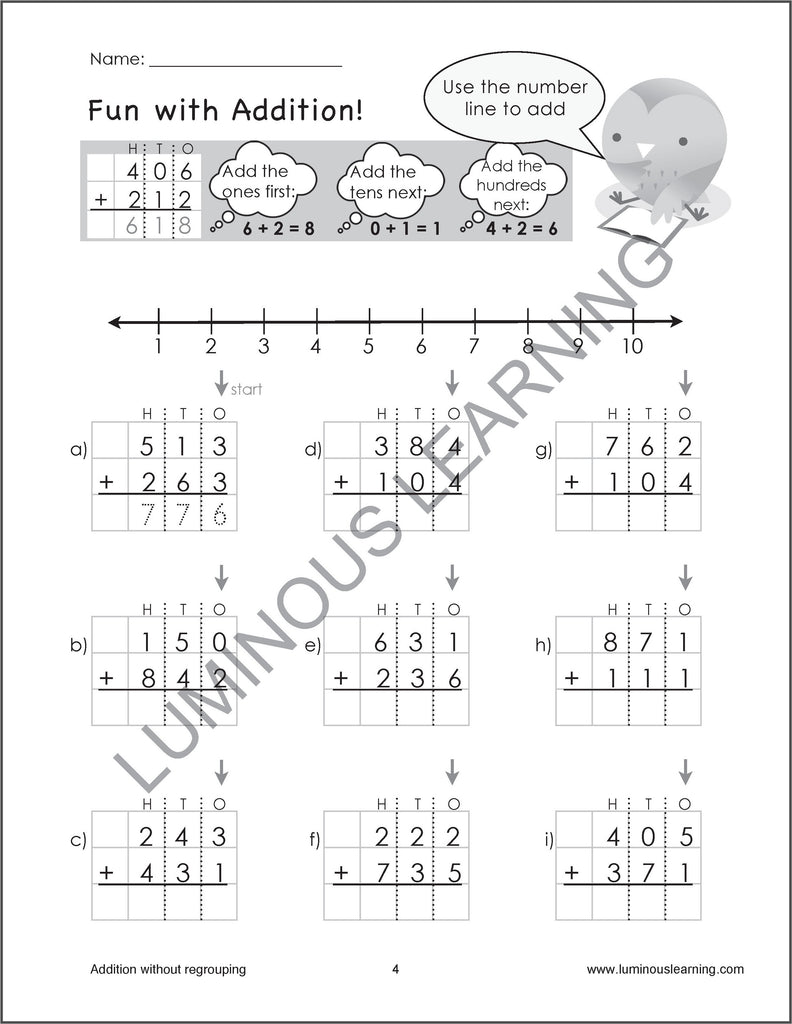 Grade 3 Addition and Subtraction Workbook