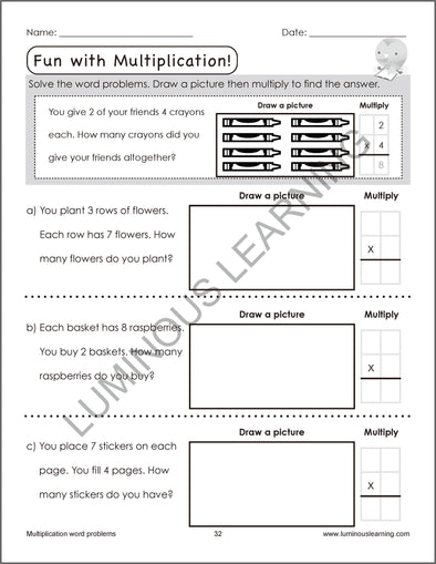 Grade 3 Multiplication and Division Workbook