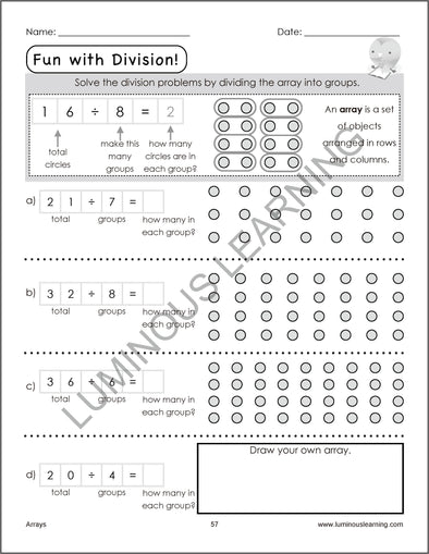 Grade 3 Multiplication and Division Workbook