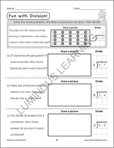 Grade 3 Multiplication and Division Workbook