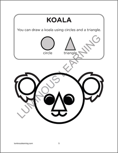 Shape Tracing Book: Zoo Animals! Jumbo Math Activity Book for Kids