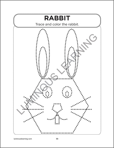 Shape Tracing Book: Zoo Animals! Jumbo Math Activity Book for Kids